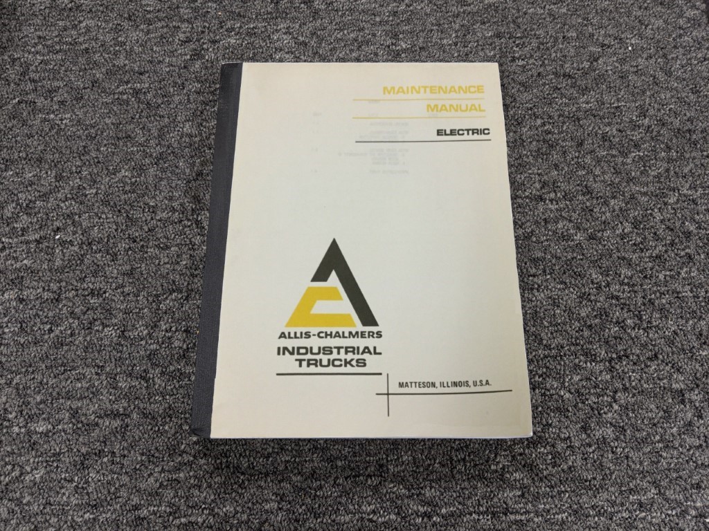 ALLIS-CHALMERS ACE 40K EV EE 36V FORKLIFT Electric Wiring Diagram Manual