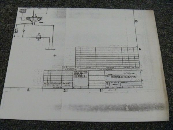 HOIST P550 FORKLIFT Hydraulic Schematic Diagram Manual