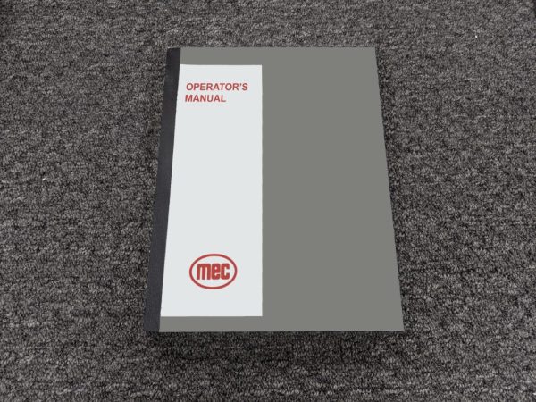 MEC 2033ES LIFT Owner Operator Maintanance Manual