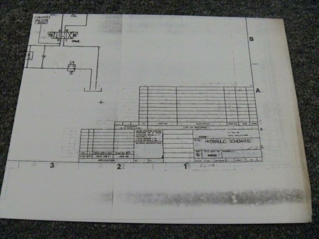 Upright SL30N Lift Hydraulic Schematic Diagram Manual